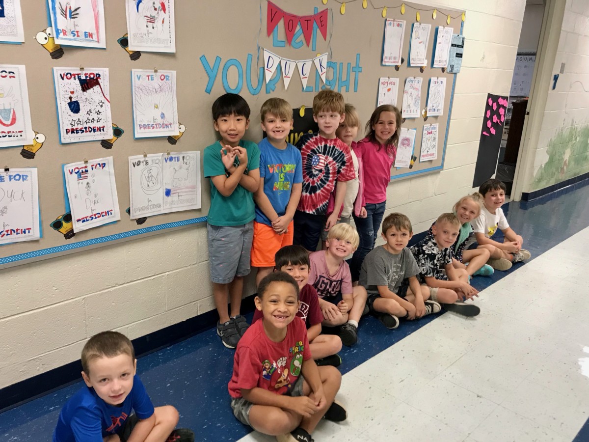 First Grade Election Day - Woodland Elementary