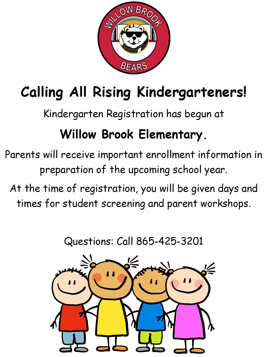 Kindergarten Registration at Willow Brook Elementary - Oak Ridge Schools